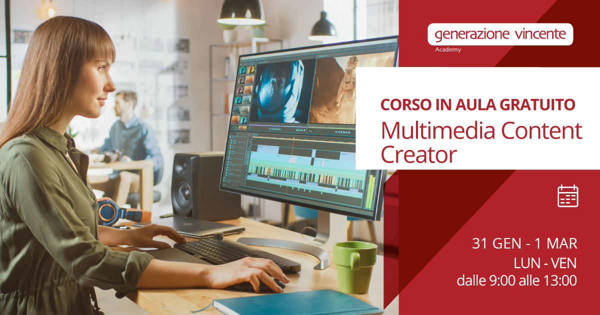 Corso Gratuito Multimedia Content Creator per ambienti social e web