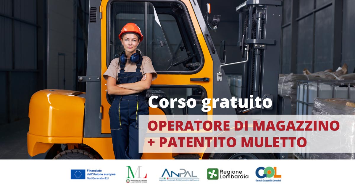 Corso Gratuito - Operatore del magazzino con patentino muletto